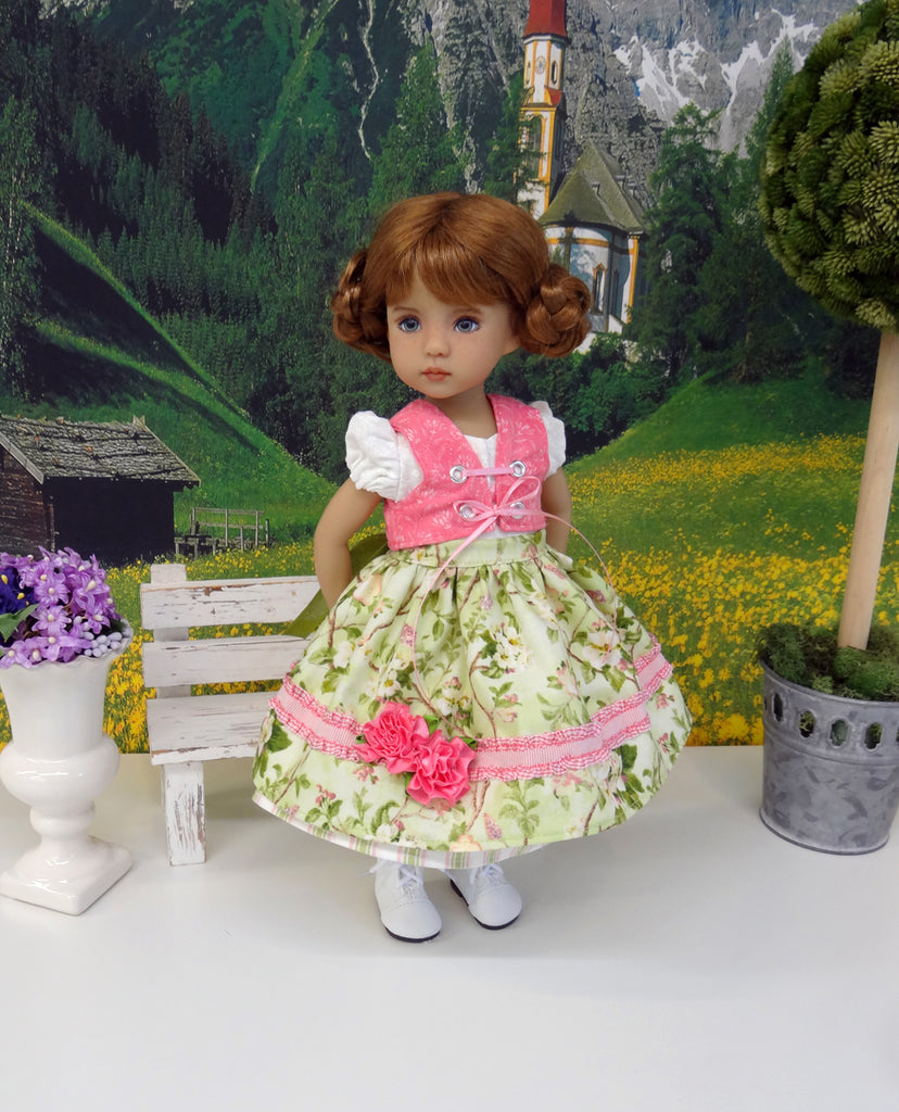 Bitty Fraulein - dirndl ensemble with tights & boots for Little Darlin ...
