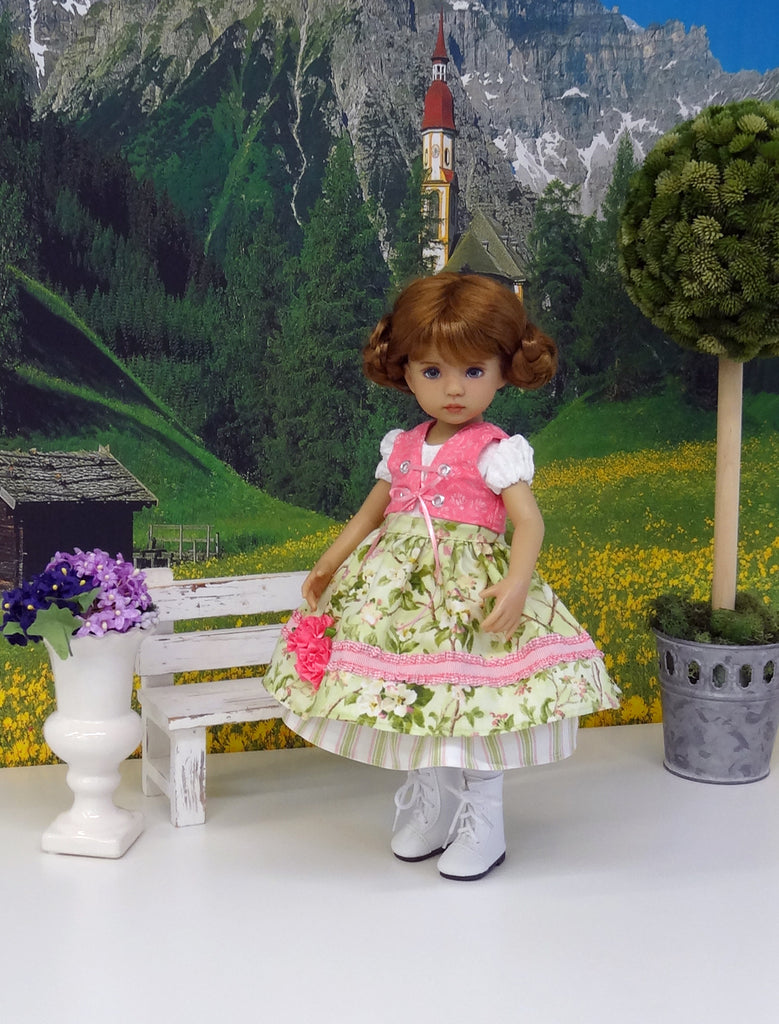 Bitty Fraulein - dirndl ensemble with tights & boots for Little Darlin ...