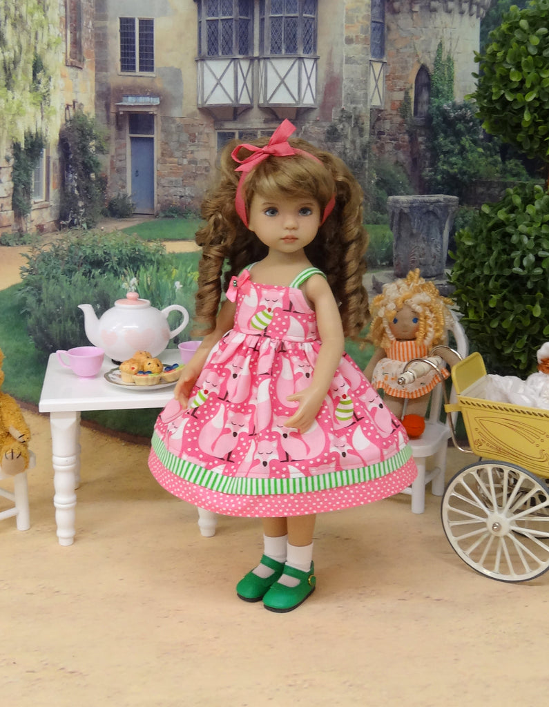 Little Pink Fox - dress, socks & shoes for Little Darling Doll or 33cm ...