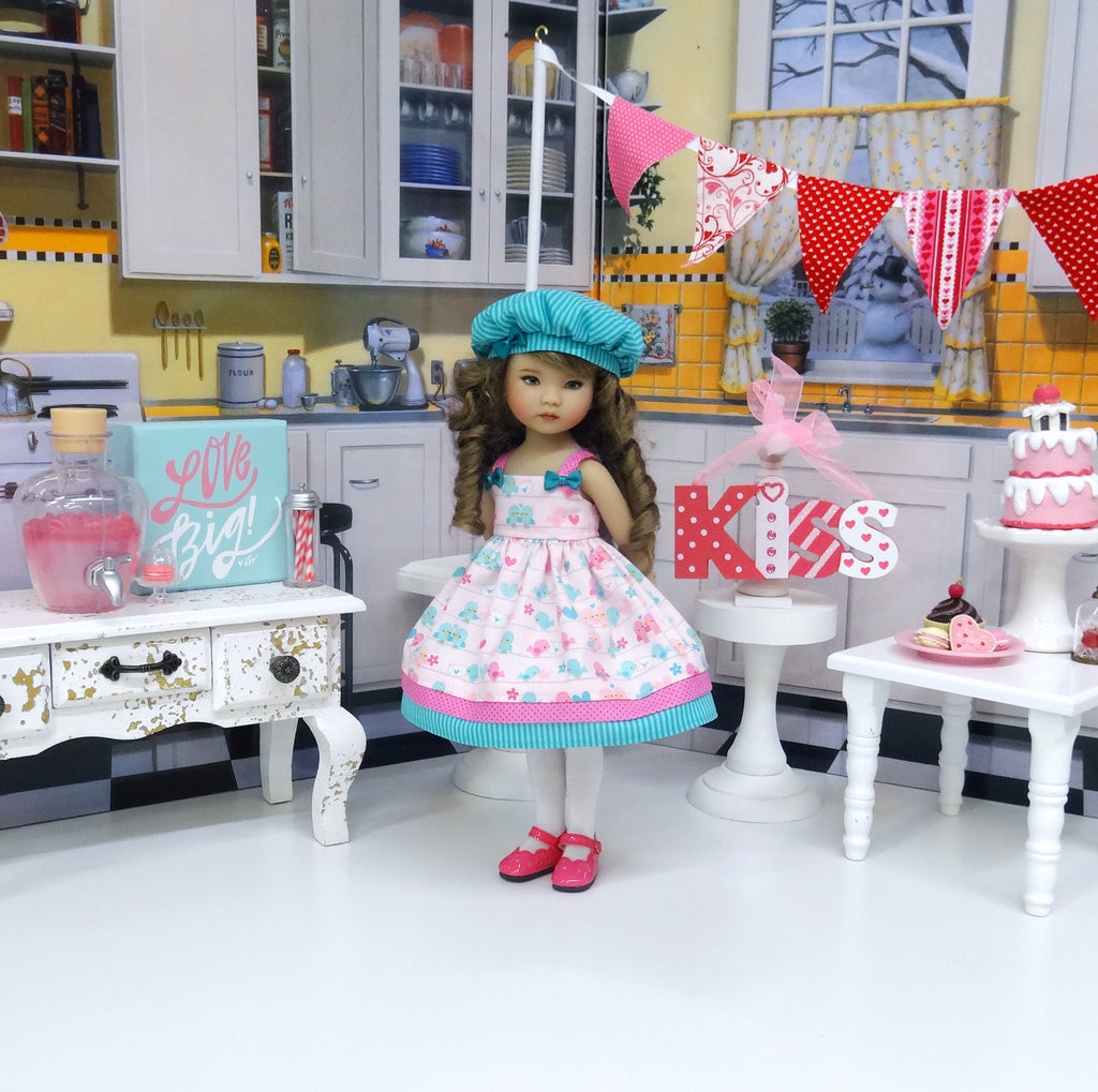 Lovey Dovey - dress, hat, tights & shoes for Little Darling Doll or 33 ...