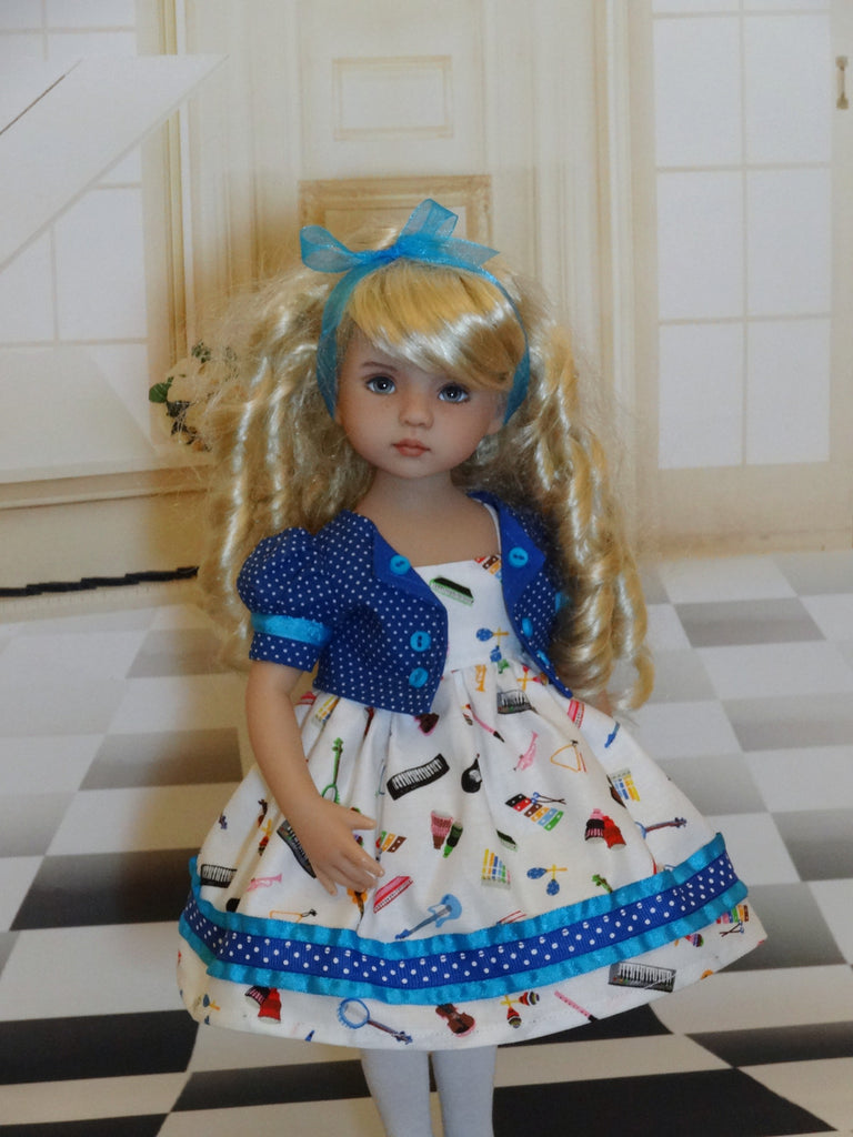 Music Class - dress, jacket, tights & shoes for Little Darling Doll ...